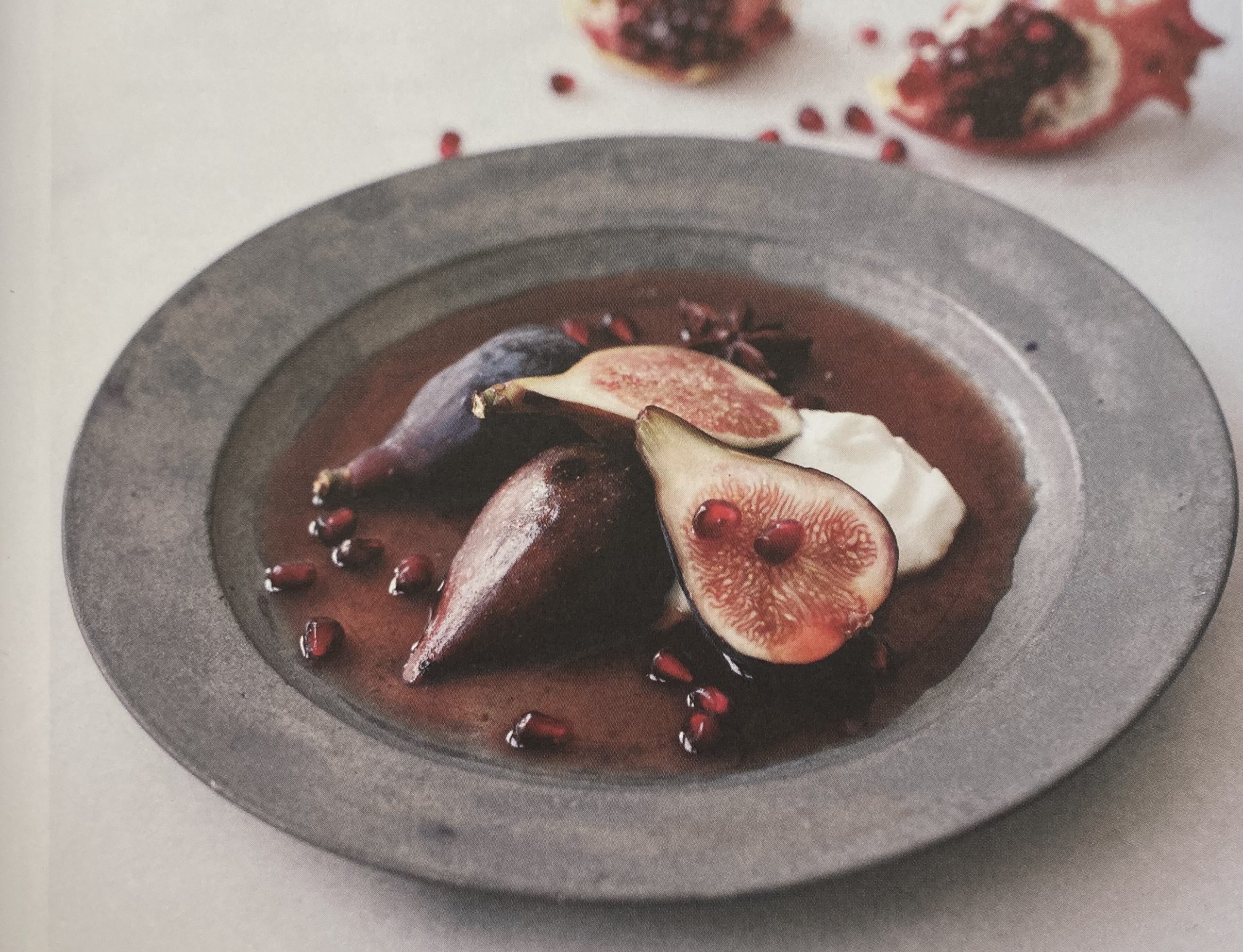 Pomegranate Poached Figs ️ Mangia NYC, Vegan Food, Healthy Diet